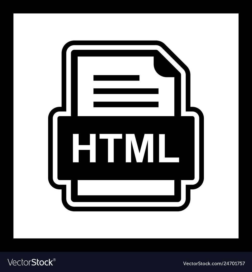 Html file document icon Royalty Free Vector Image