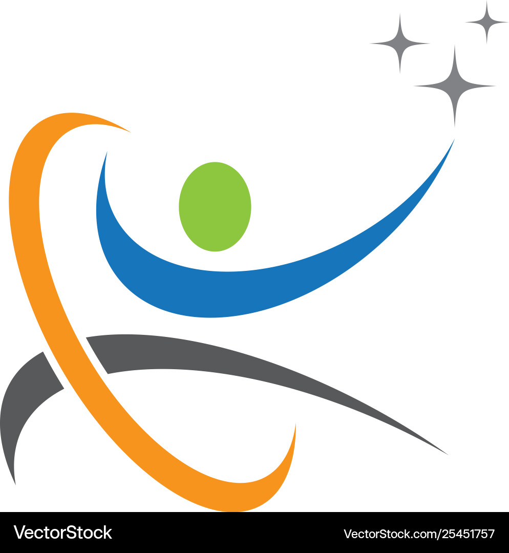 Human health symbol design Royalty Free Vector Image