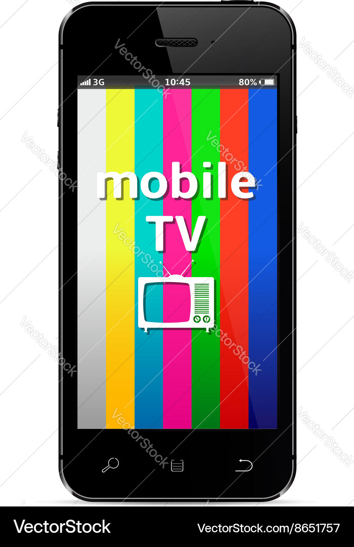 Mobile tv Royalty Free Vector Image - VectorStock