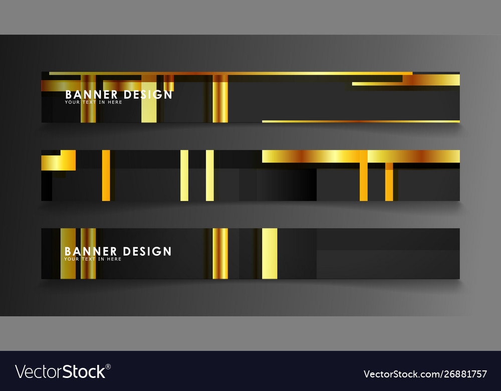 Set a banner with rectangular background Vector Image