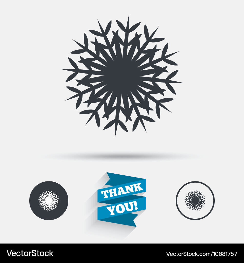 Snowflake artistic sign icon air conditioning Vector Image