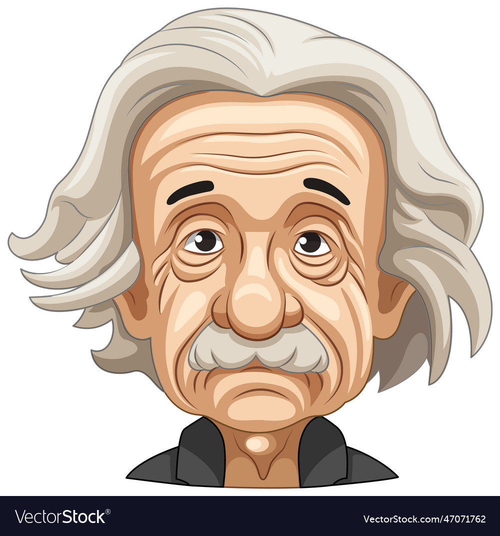 Albert einstein cartoon portrait Royalty Free Vector Image Albert einstein cartoon portrait Royalty Free Vector Image