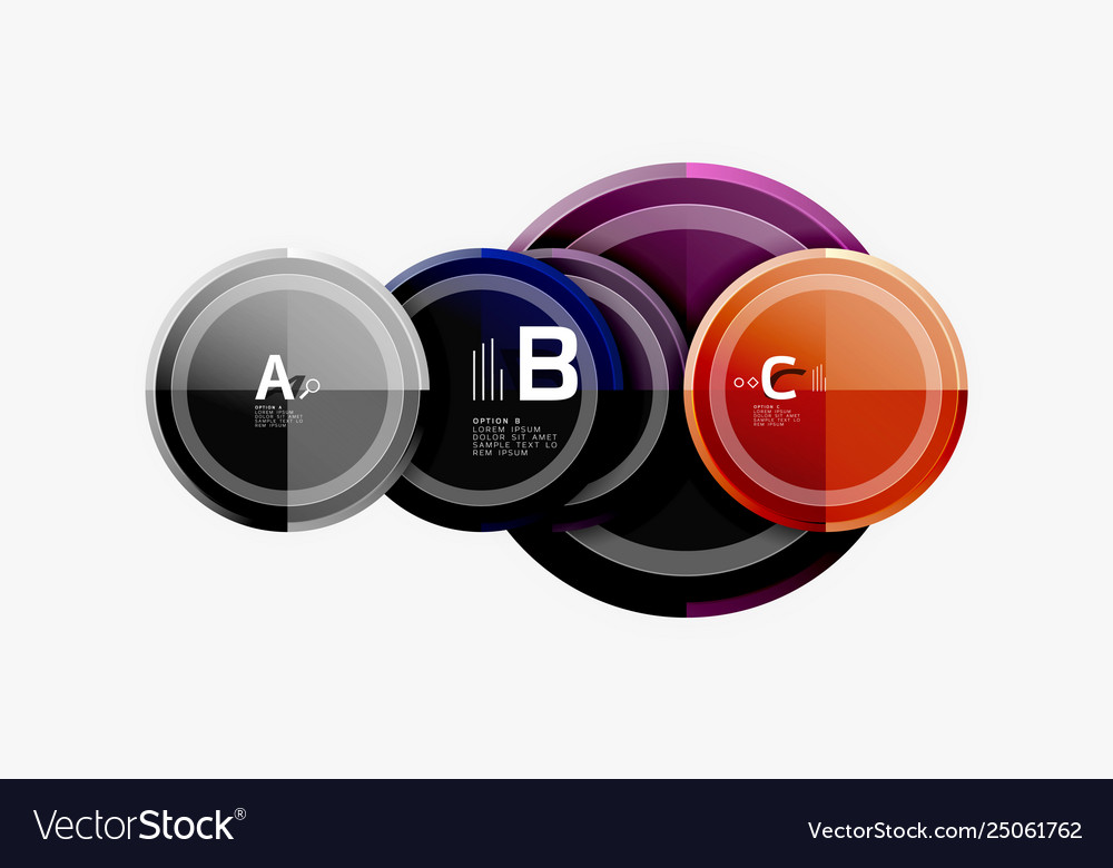 Circular pattern abstract circles composition Vector Image