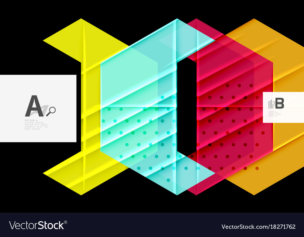 Color triangles background design Royalty Free Vector Image