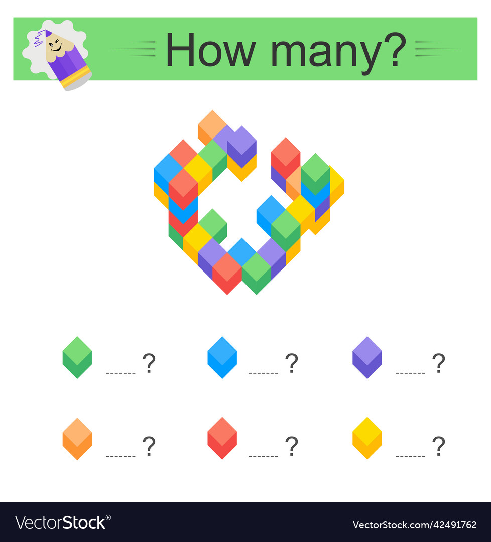 Educational math game for kids Royalty Free Vector Image