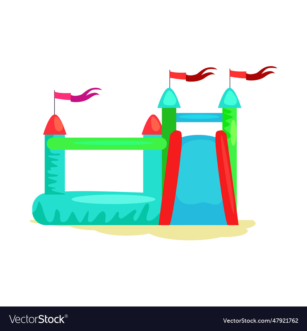 Inflatable castle Royalty Free Vector Image - VectorStock