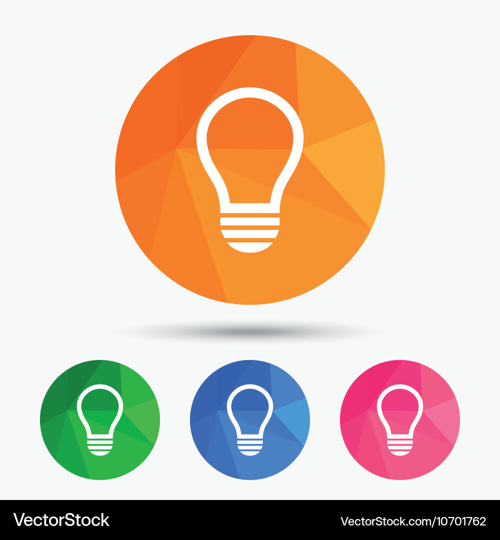 Light lamp sign icon idea symbol Royalty Free Vector Image