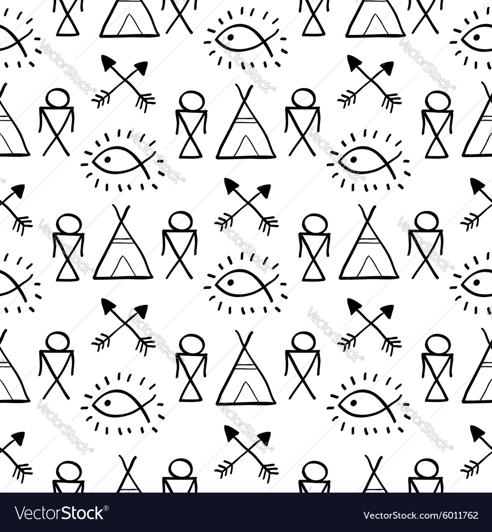 Native american seamless pattern Royalty Free Vector Image
