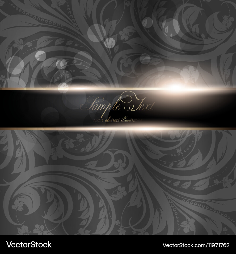 Seamless dark grey floral spring wallpaper Vector Image