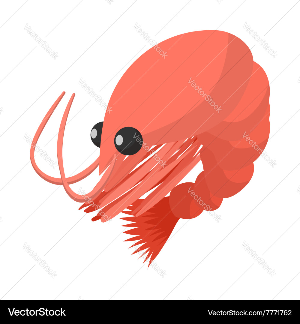 Shrimp icon cartoon style Royalty Free Vector Image