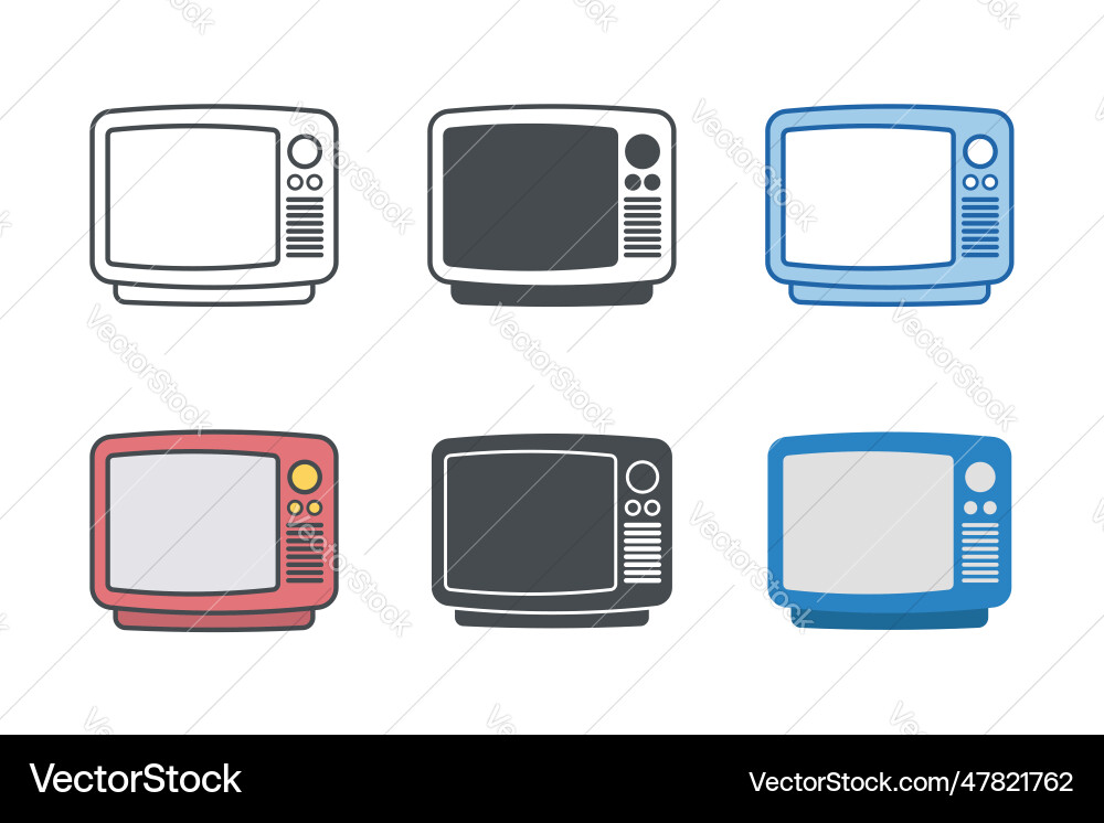 Television icon symbol template for graphic Vector Image
