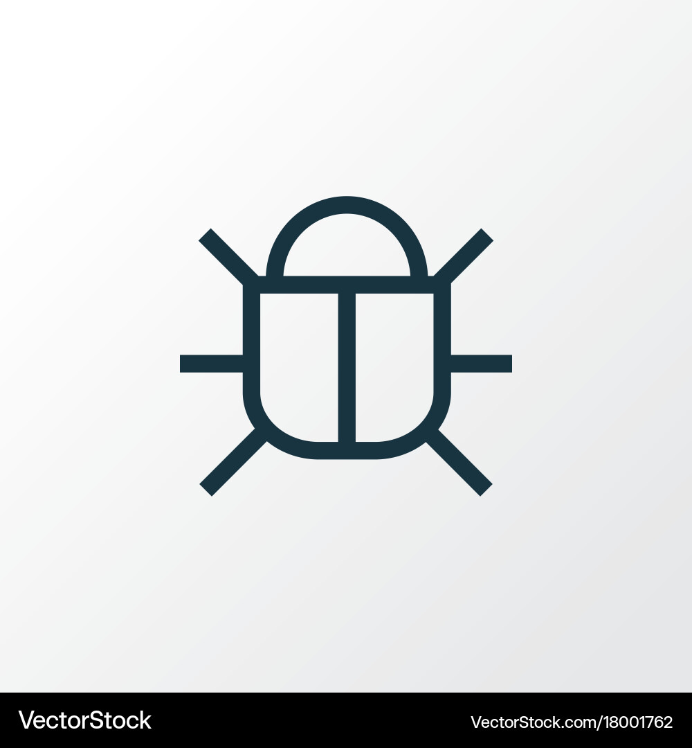 Virus outline symbol premium quality isolated bug Vector Image