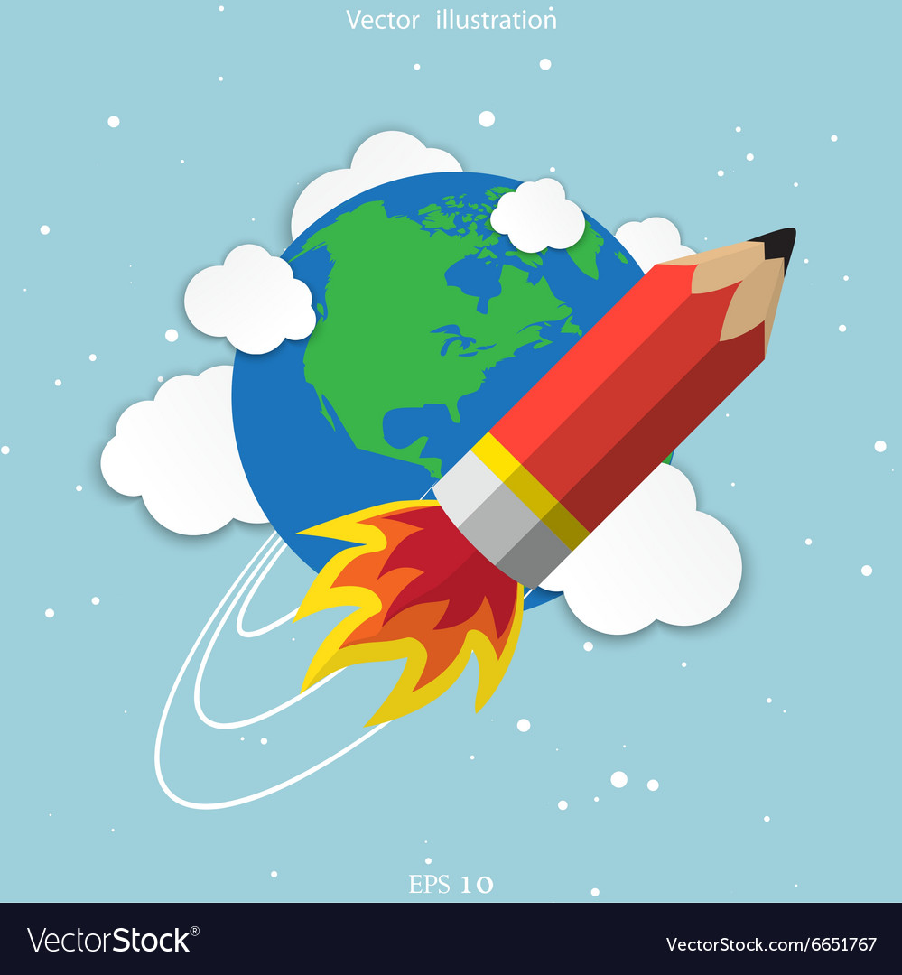 Creative start concept flat Royalty Free Vector Image