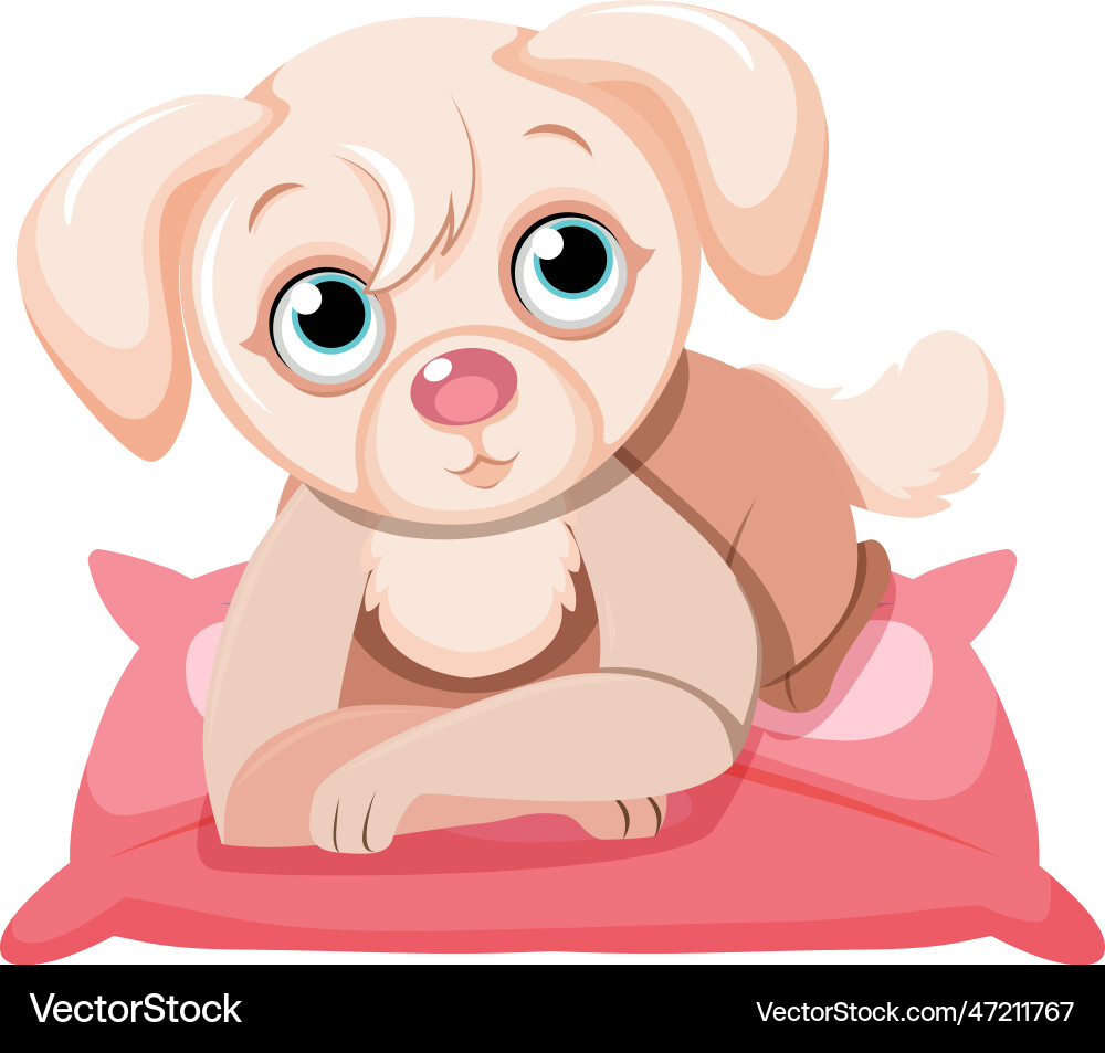 Cute dog cartoon character Royalty Free Vector Image
