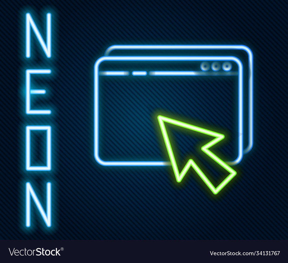 Glowing neon line web design and development Vector Image