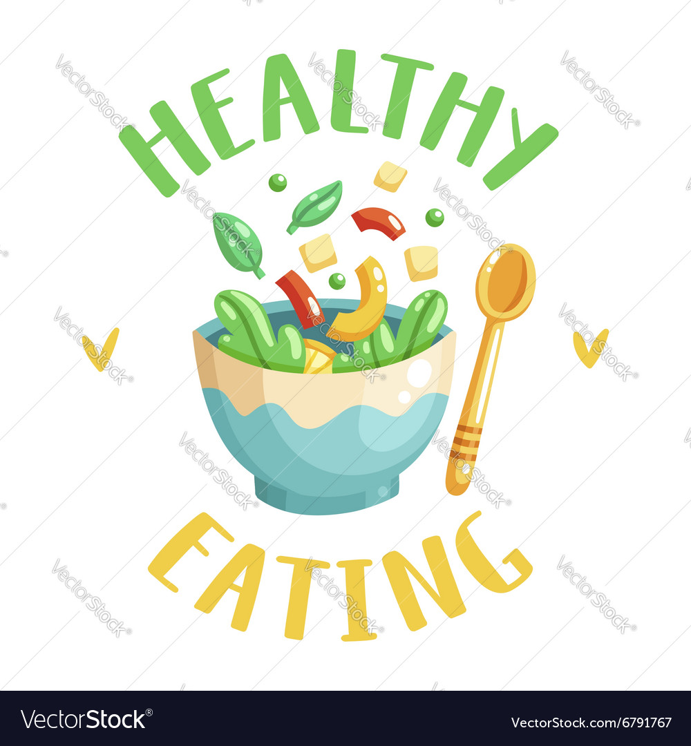 Healthy eating Royalty Free Vector Image - VectorStock