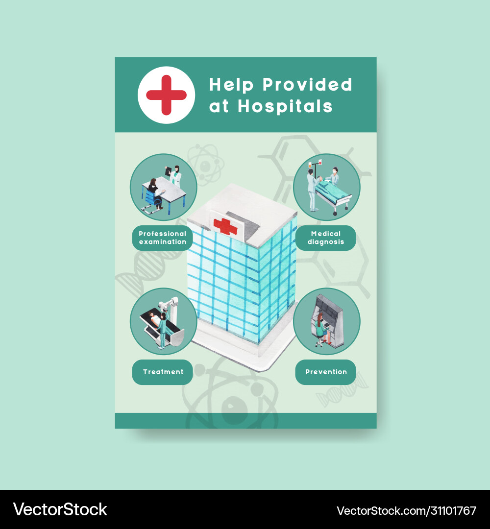 Information healthcare template design Royalty Free Vector
