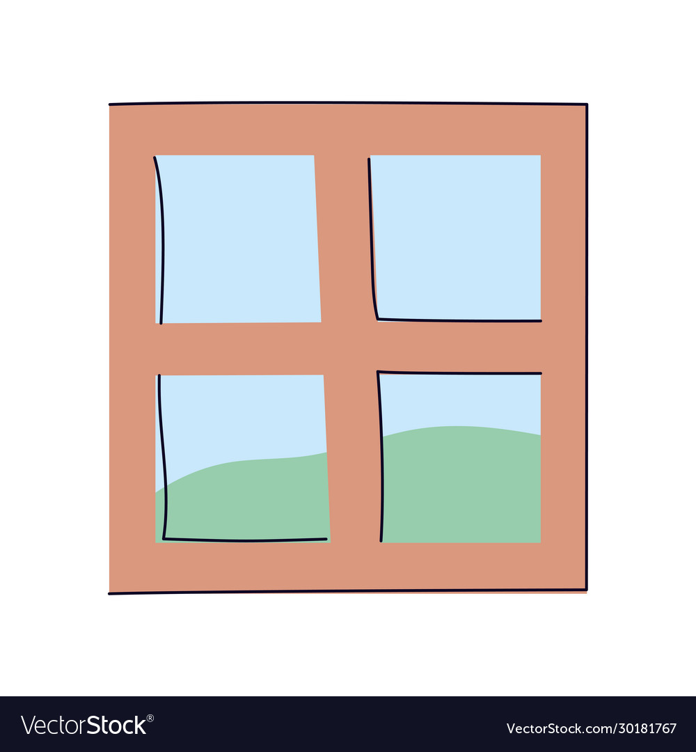 Isolated window design Royalty Free Vector Image