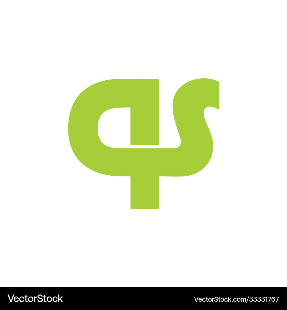 Letter qs geometric symbol logo Royalty Free Vector Image