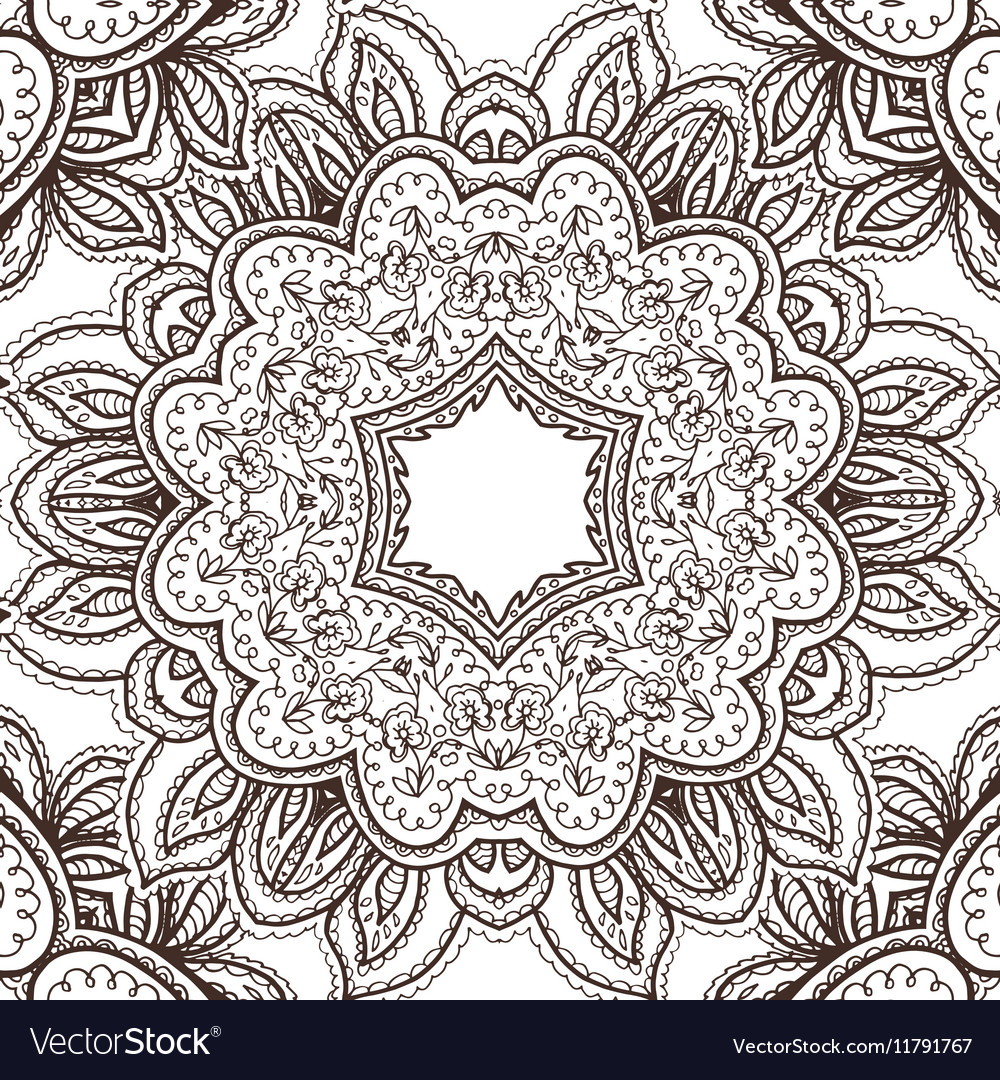 Mehendi pattern Royalty Free Vector Image - VectorStock