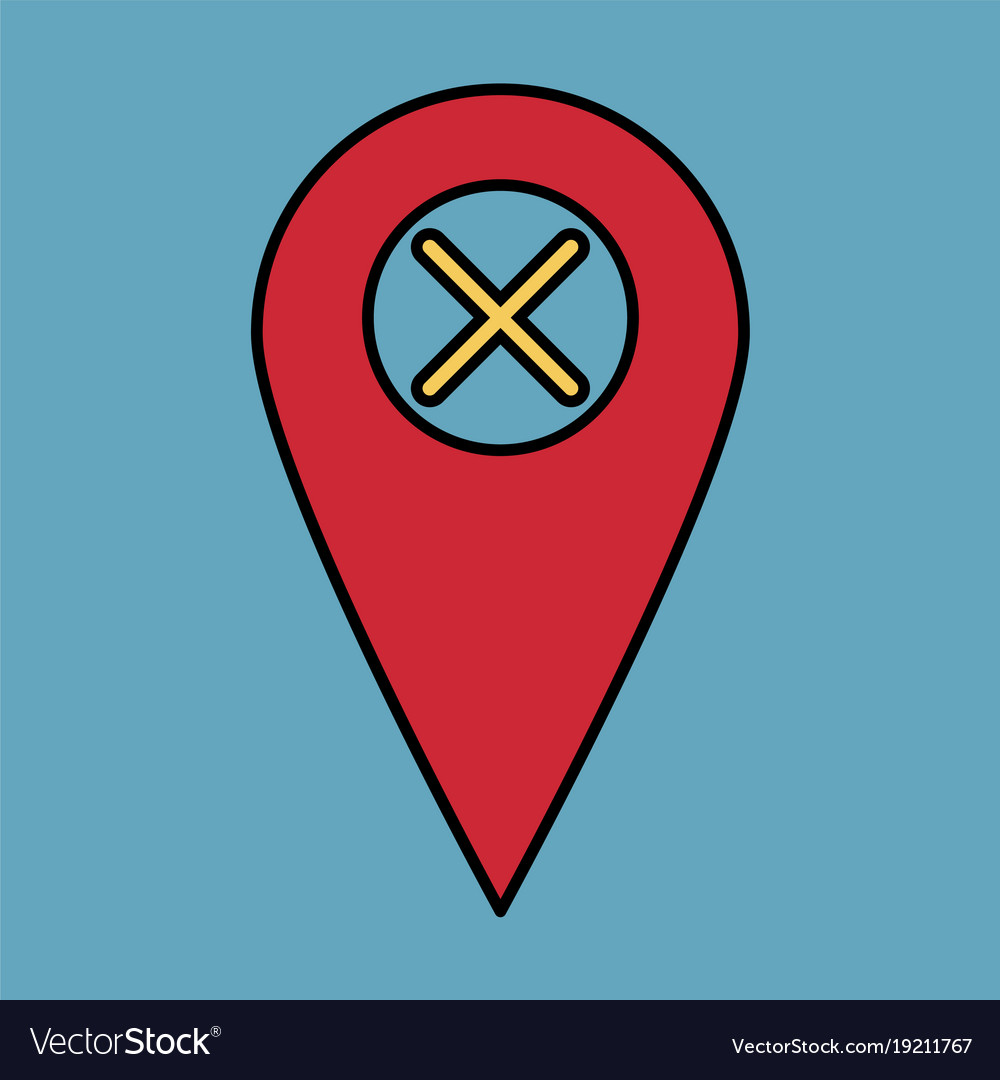 Navigation geolocation icon in flat design Vector Image