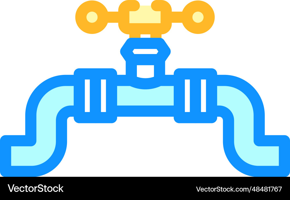 Pipeline gas service color icon Royalty Free Vector Image