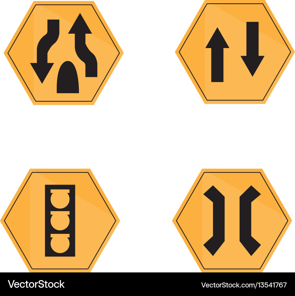 Set of transit signals Royalty Free Vector Image