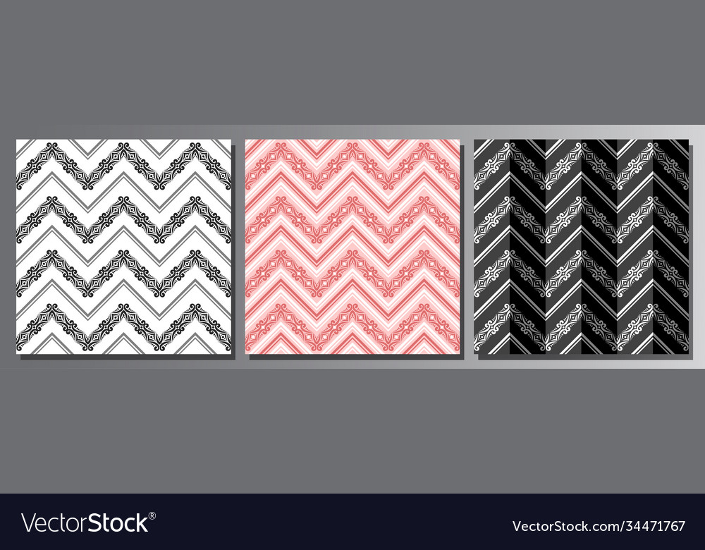 Set seamless patterns Royalty Free Vector Image