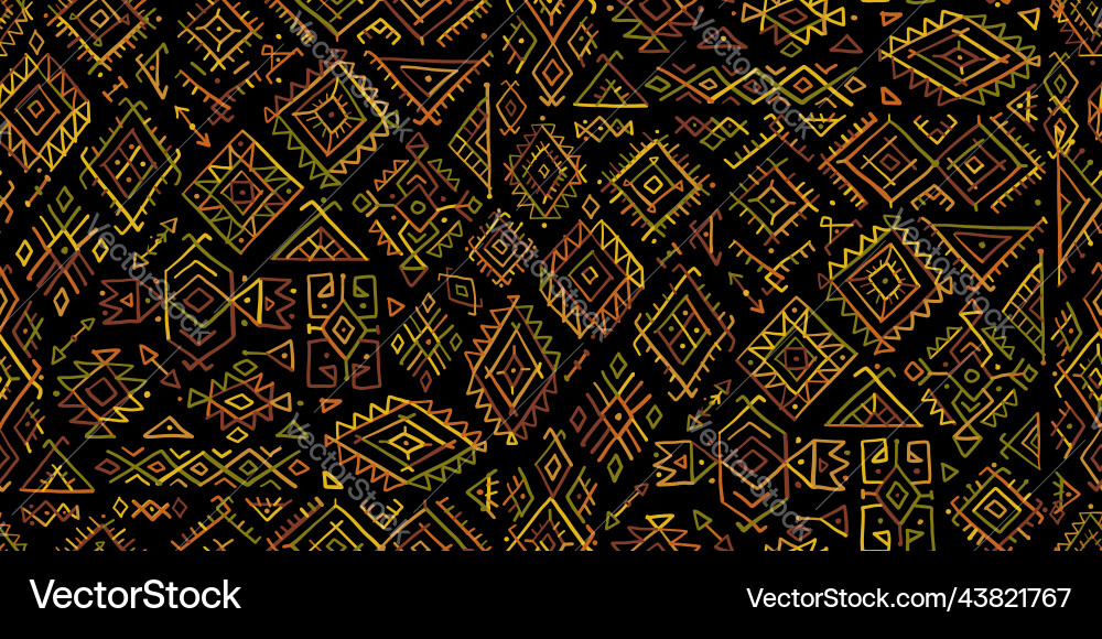 Tribal decorative background ethnic seamless Vector Image