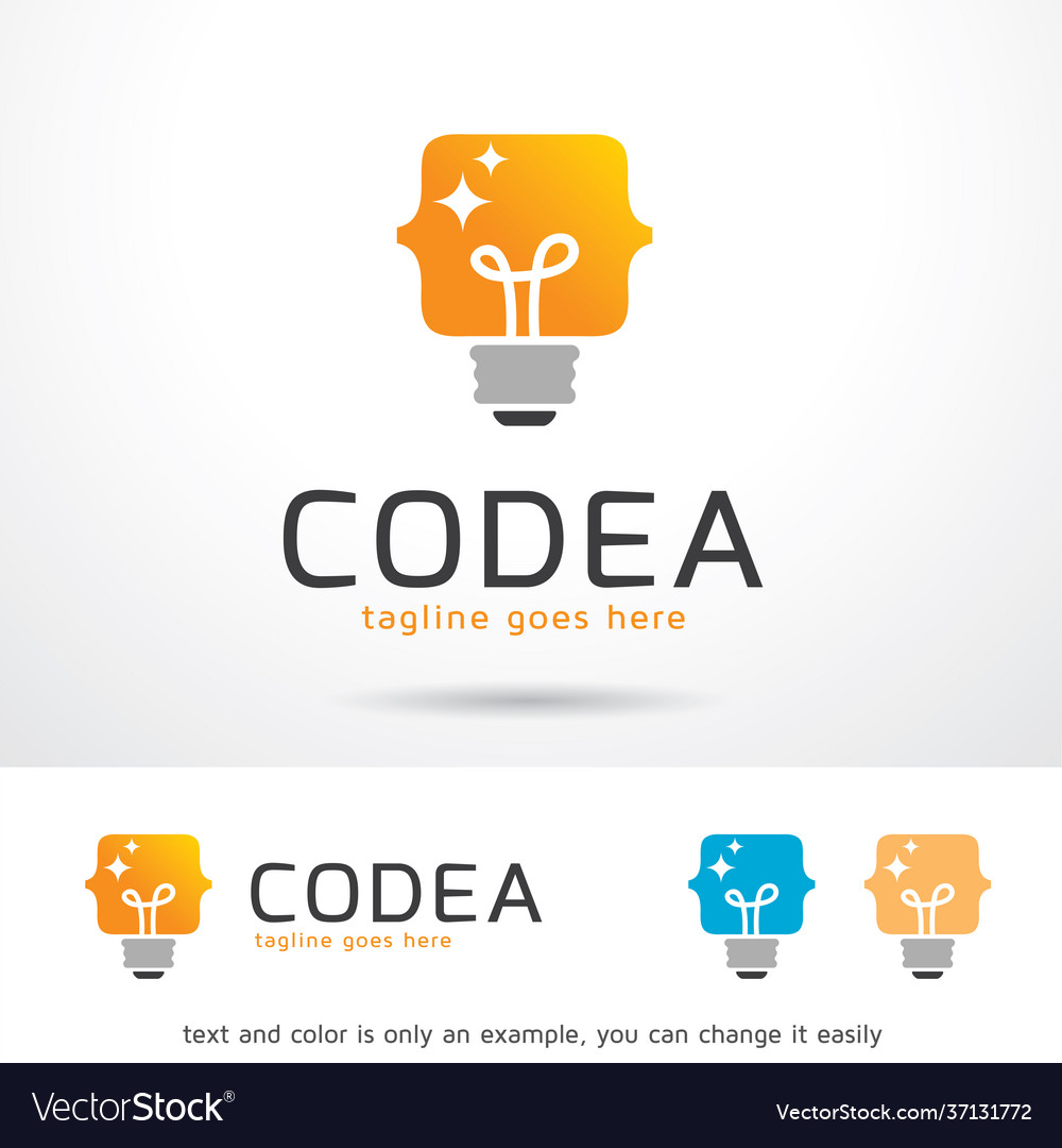 Code idea logo template design emblem Royalty Free Vector