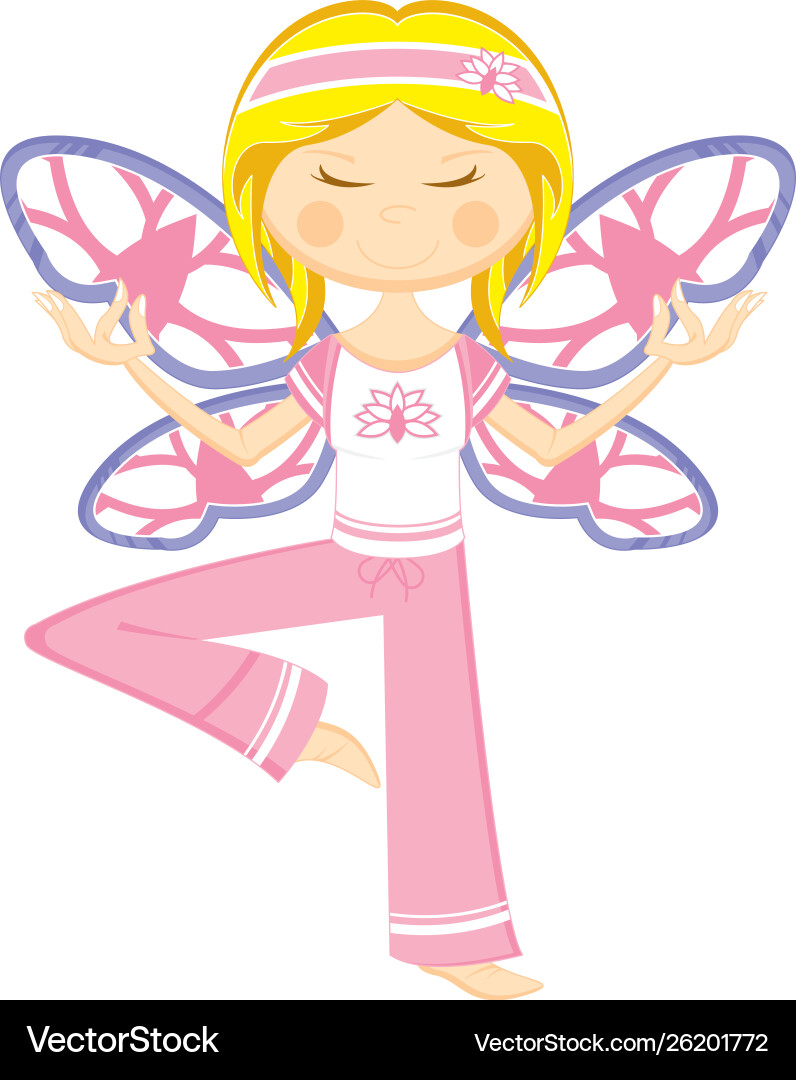 Cute yoga girl Royalty Free Vector Image - VectorStock
