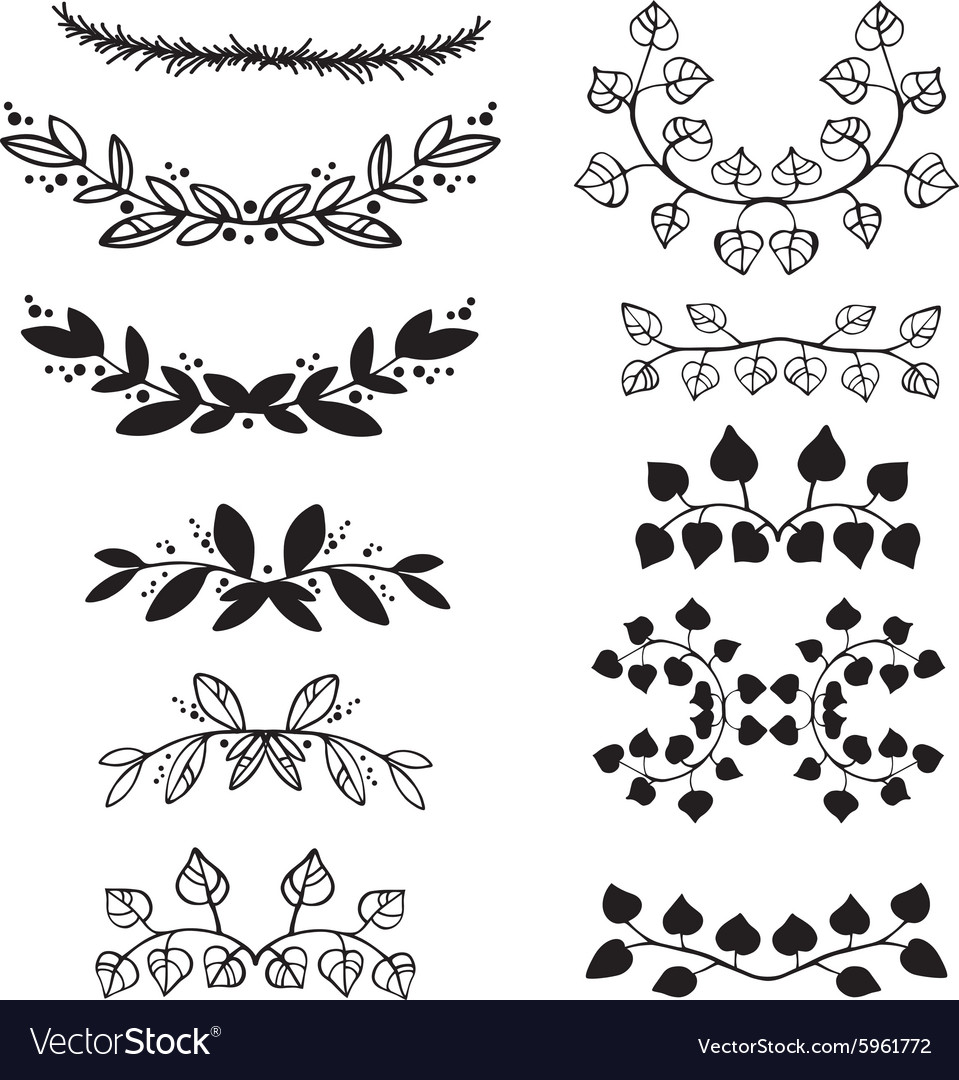 Elegant floral decorative elements set Royalty Free Vector Elegant floral decorative elements set Royalty Free Vector