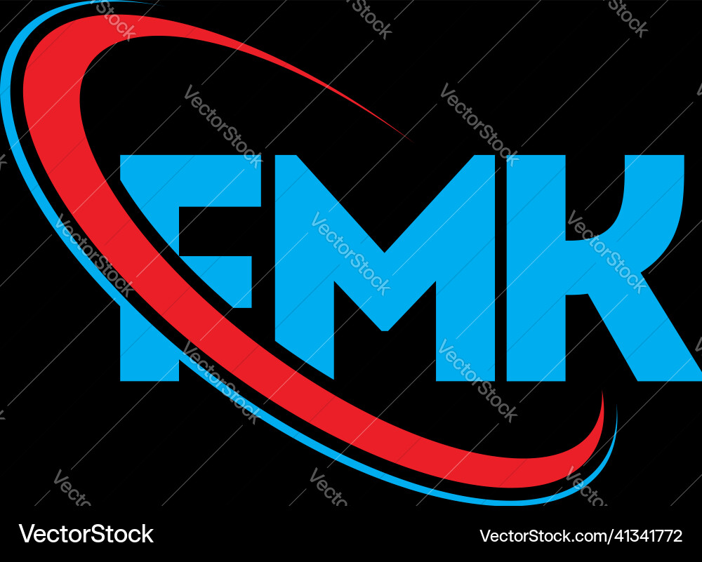 Fmk logo letter letter logo design Royalty Free Vector Image