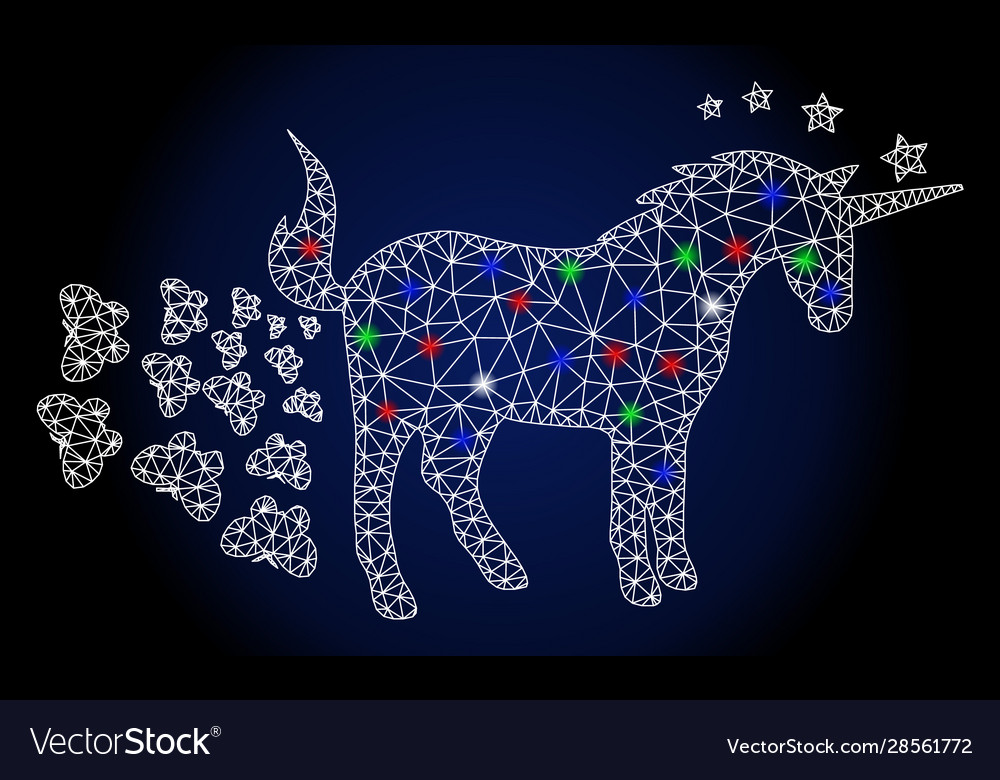 Glossy mesh wire frame unicorn farting butterflies Glossy mesh wire frame unicorn farting butterflies