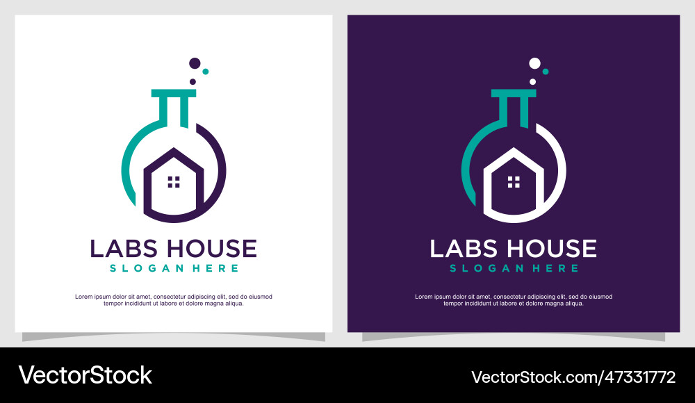 Labs logo concept with house style premium Vector Image