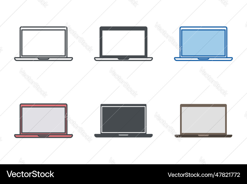Laptop icon symbol template for graphic and web Vector Image