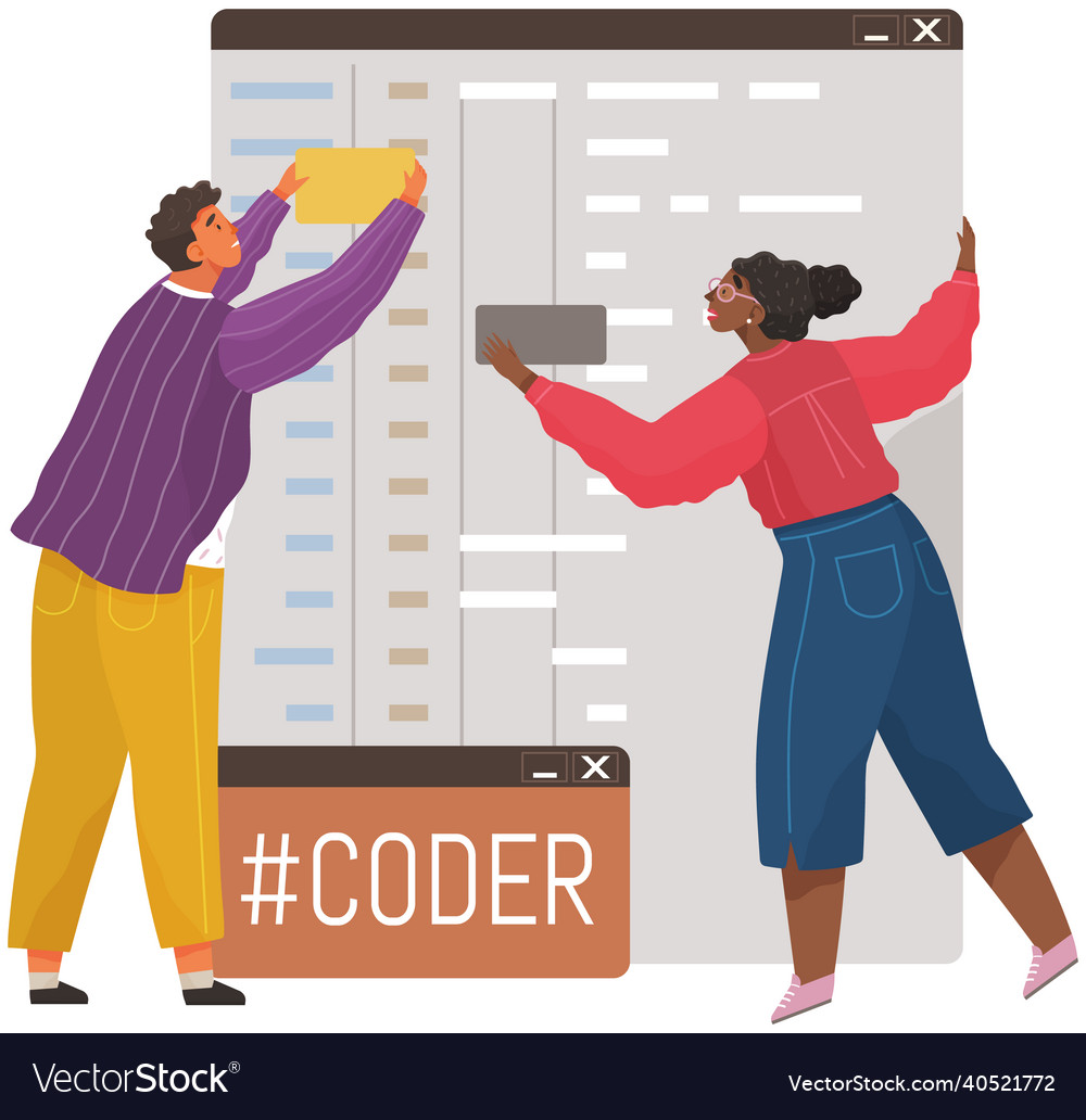 Programmer engineering and coding set Royalty Free Vector Programmer engineering and coding set Royalty Free Vector