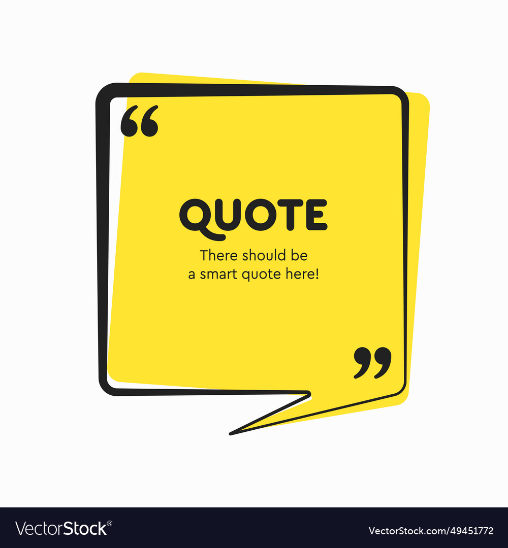 Quote frame blank text boxes message Royalty Free Vector