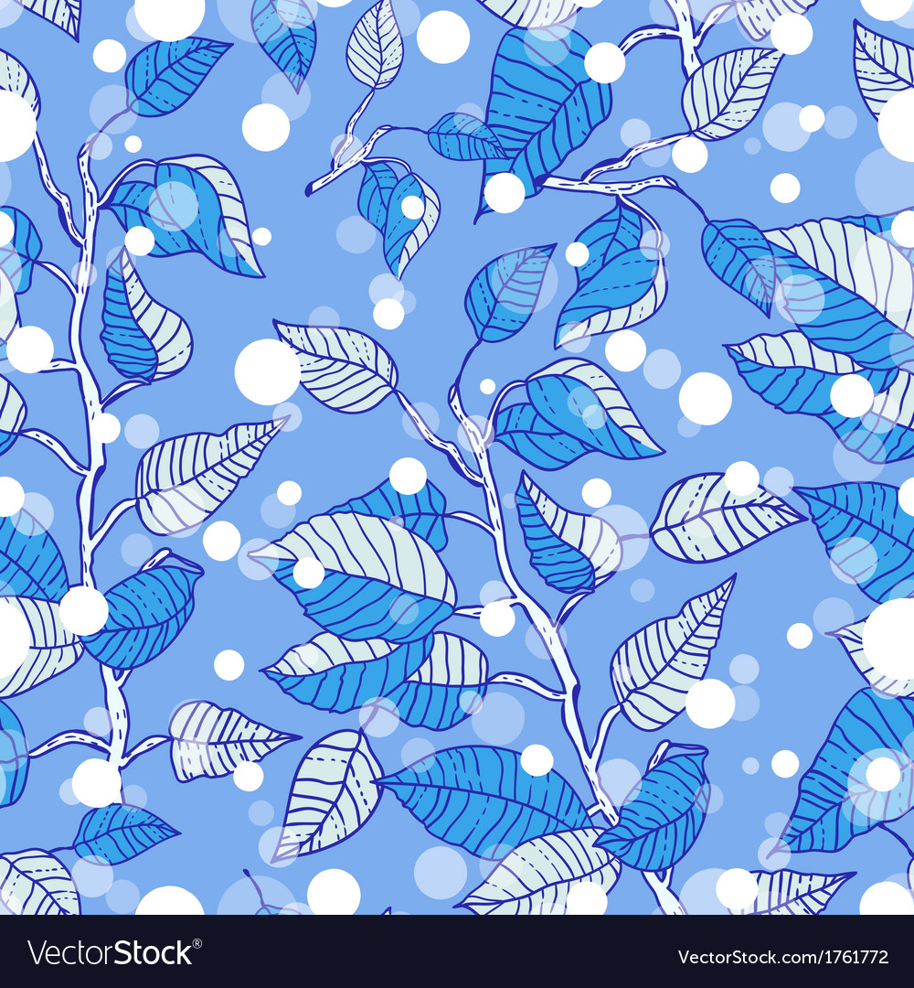 Winter seamless pattern with branches Royalty Free Vector