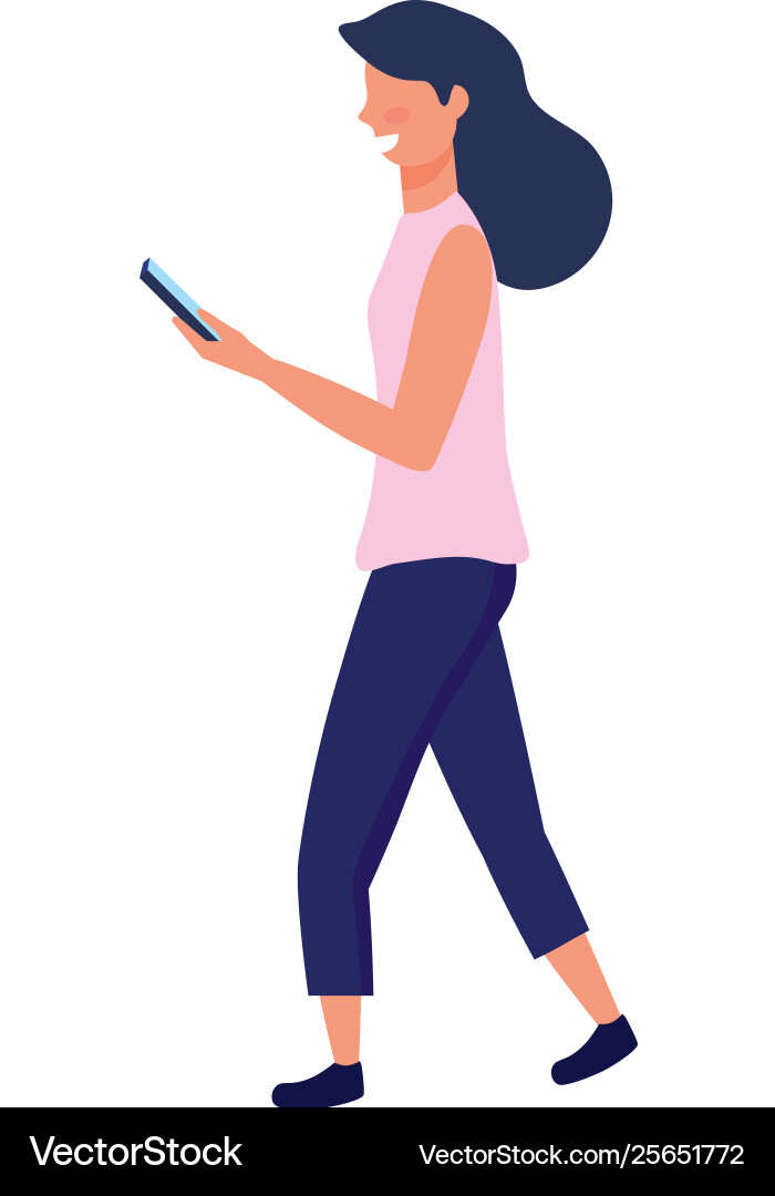 Woman with smartphone design Royalty Free Vector Image
