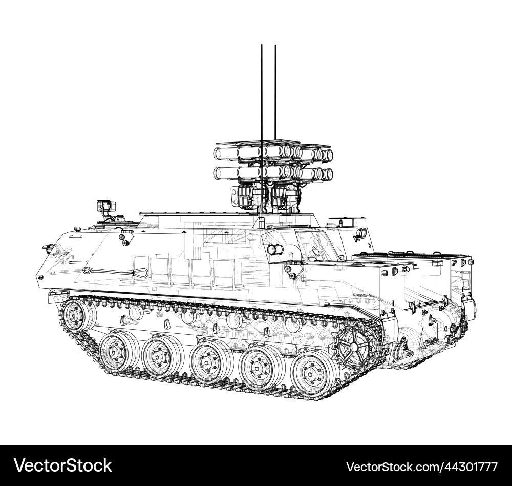 Anti-tank armored car Royalty Free Vector Image