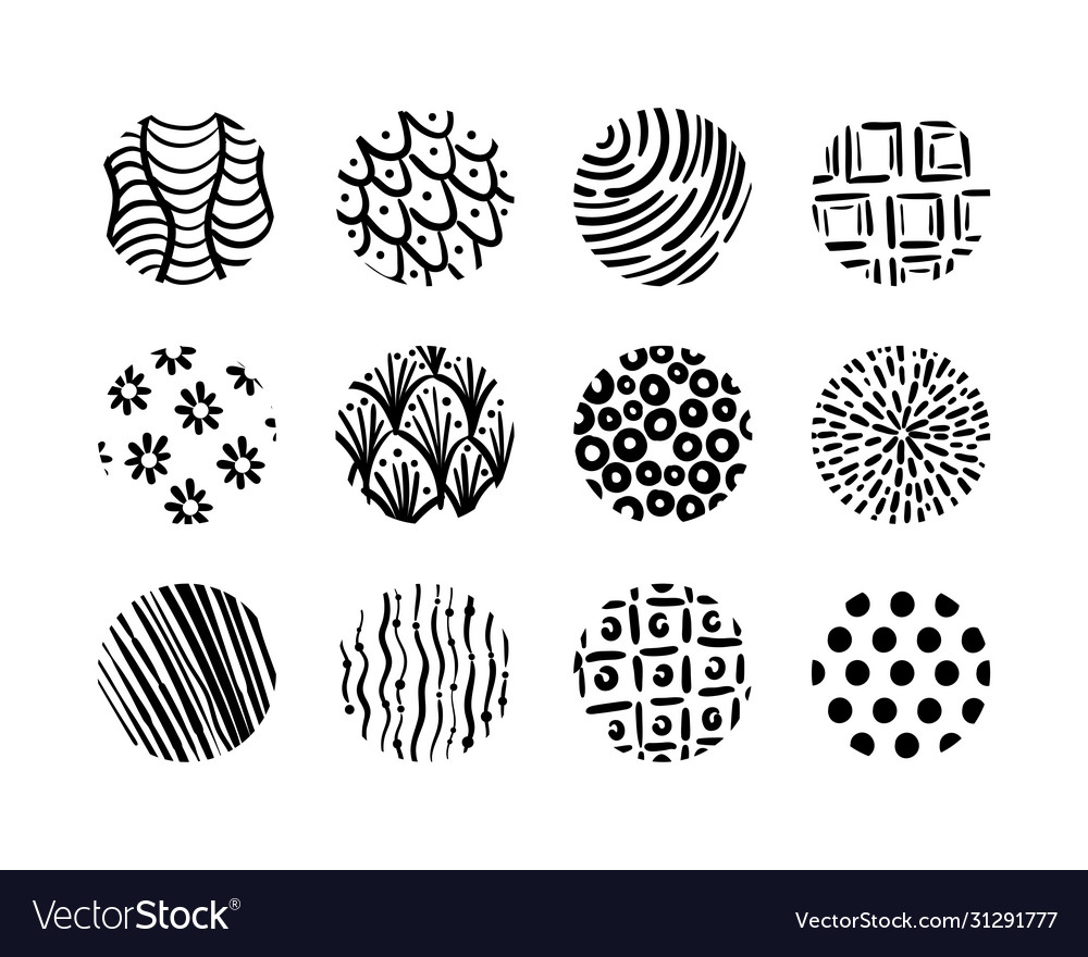 Bundle organic patterns set Royalty Free Vector Image