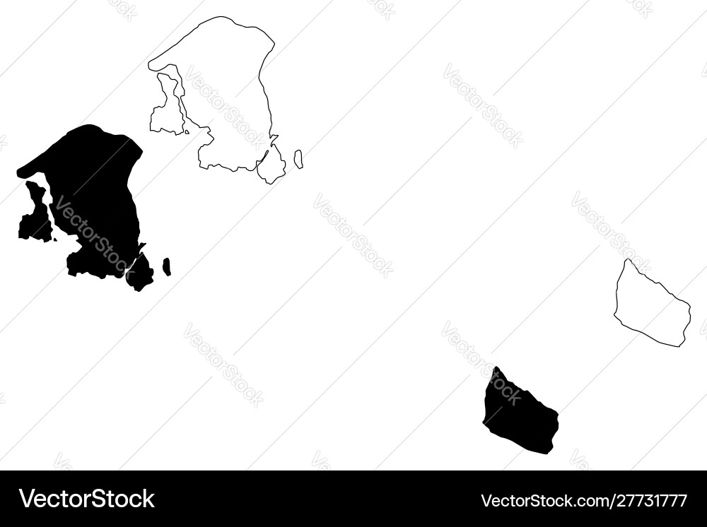 Capital region denmark kingdom map Royalty Free Vector Image