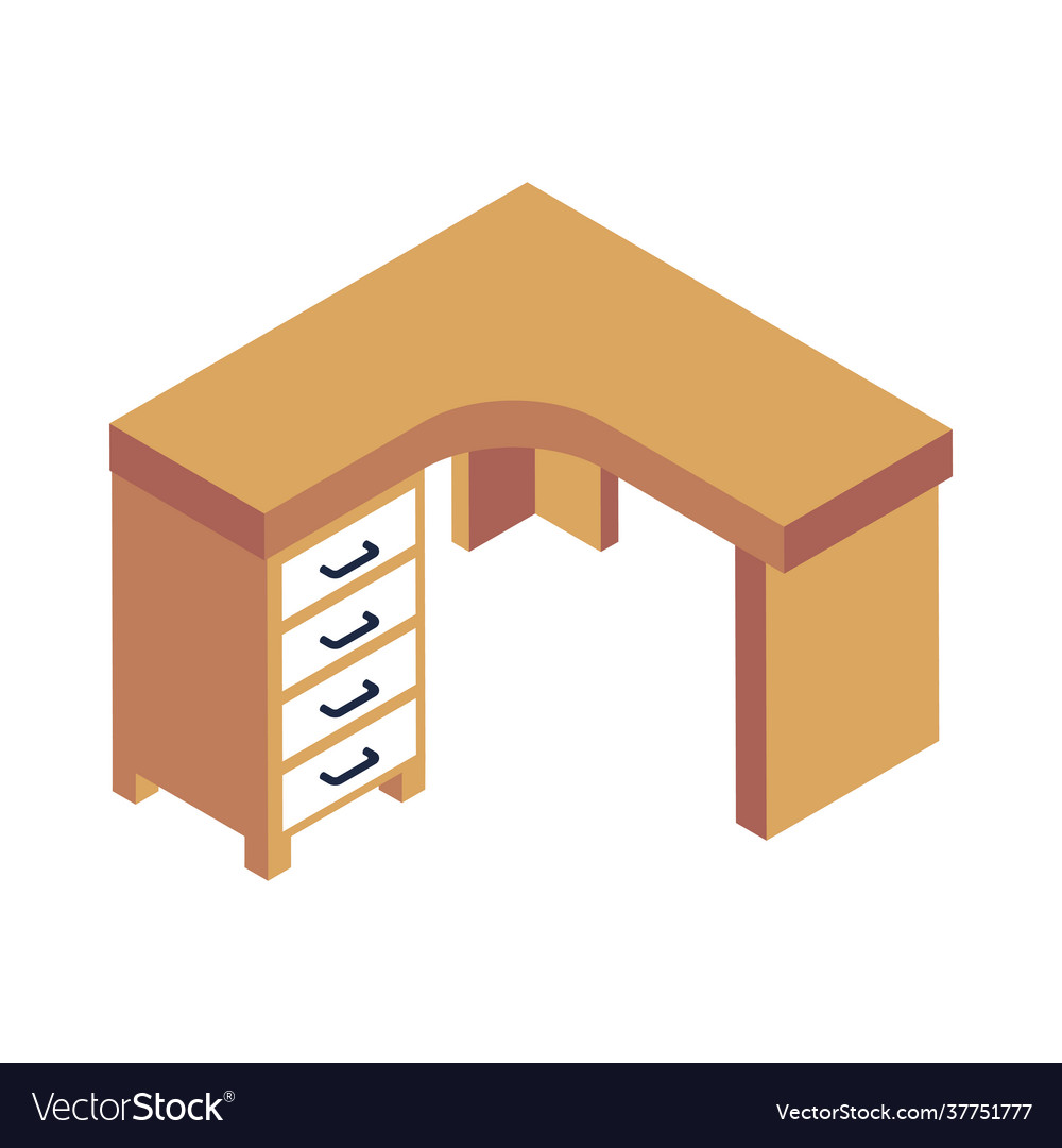 Corner table Royalty Free Vector Image - VectorStock