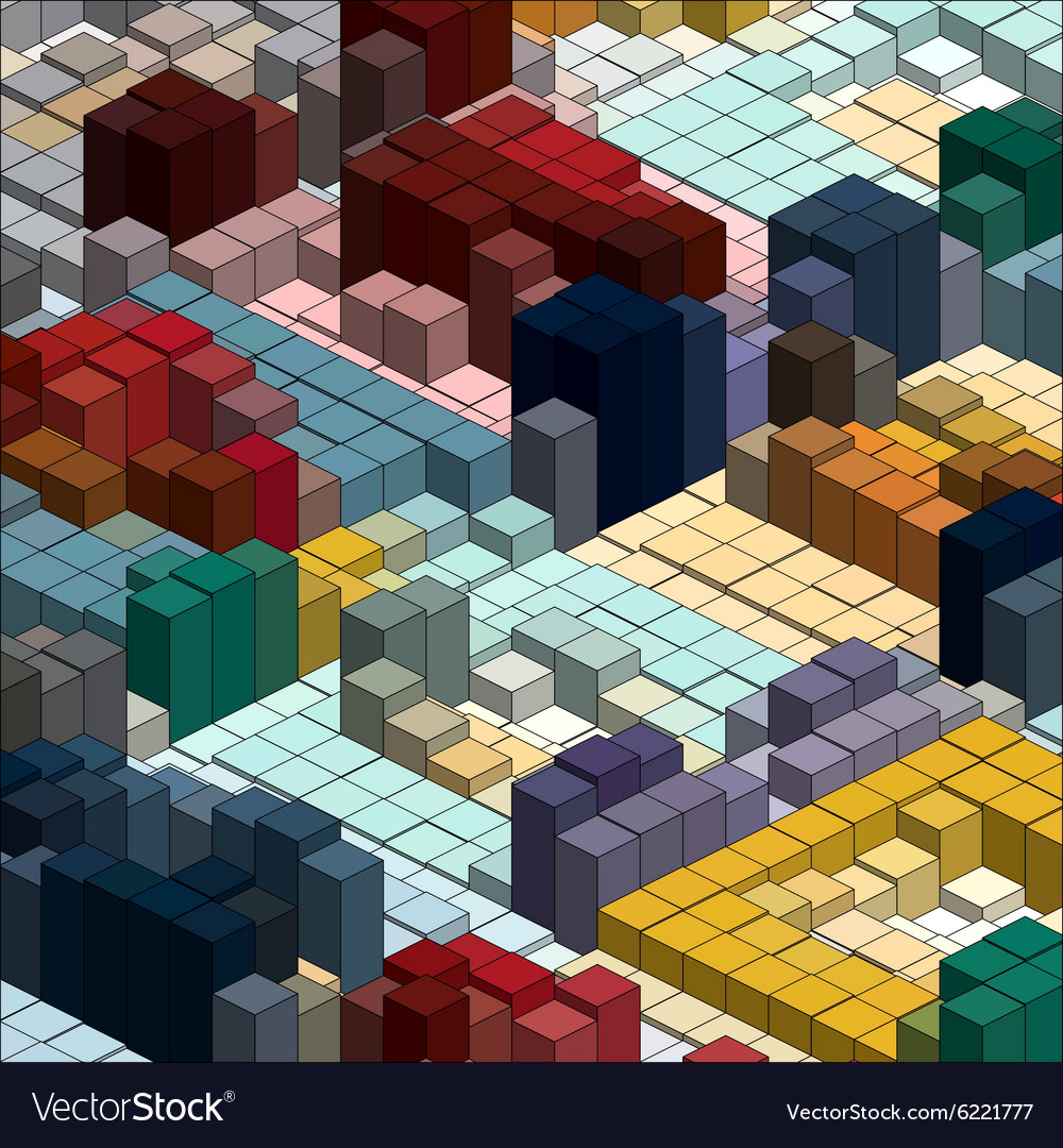 Isometric graph Royalty Free Vector Image - VectorStock