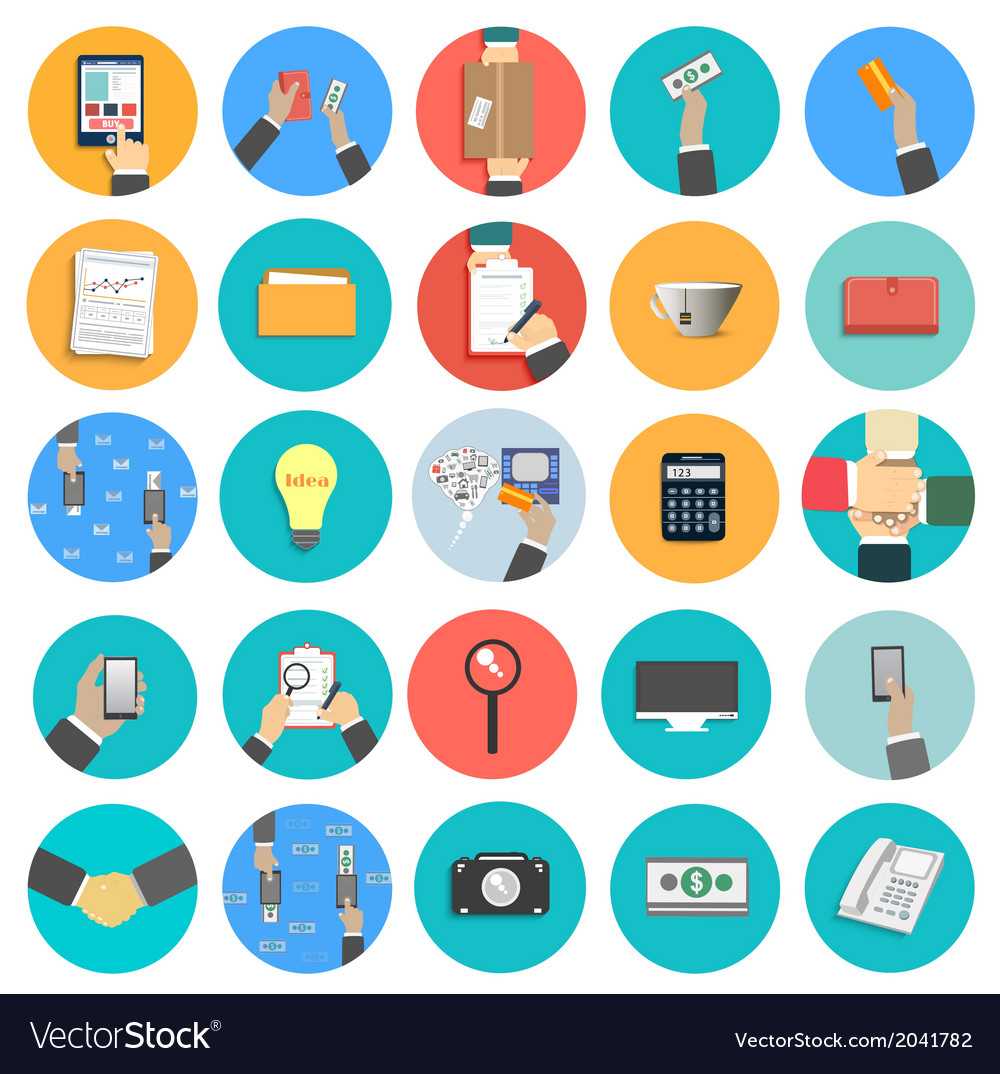 Business work elements Royalty Free Vector Image