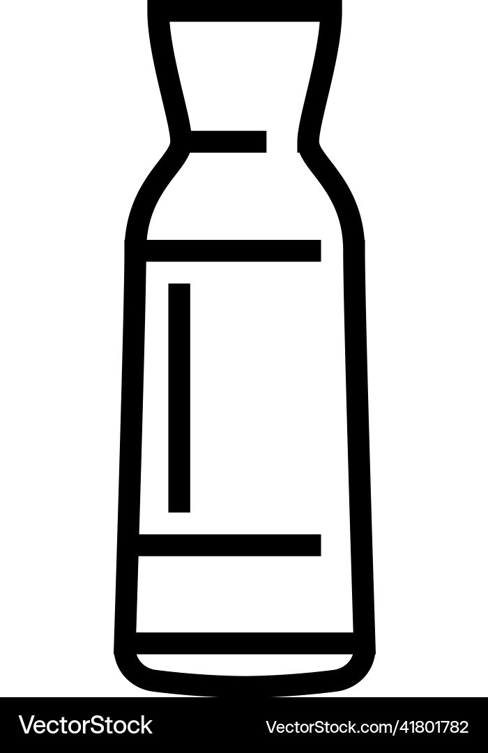 Carafe glass line icon Royalty Free Vector Image