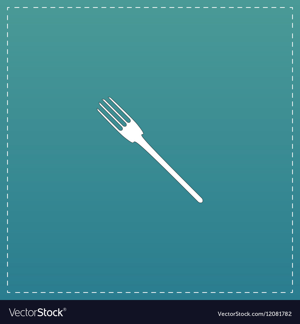 Fork flat icon Royalty Free Vector Image - VectorStock