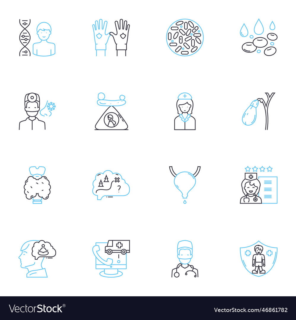 Group counseling linear icons set empathy Vector Image