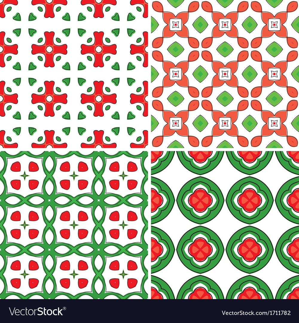 Seamless pattern set Royalty Free Vector Image
